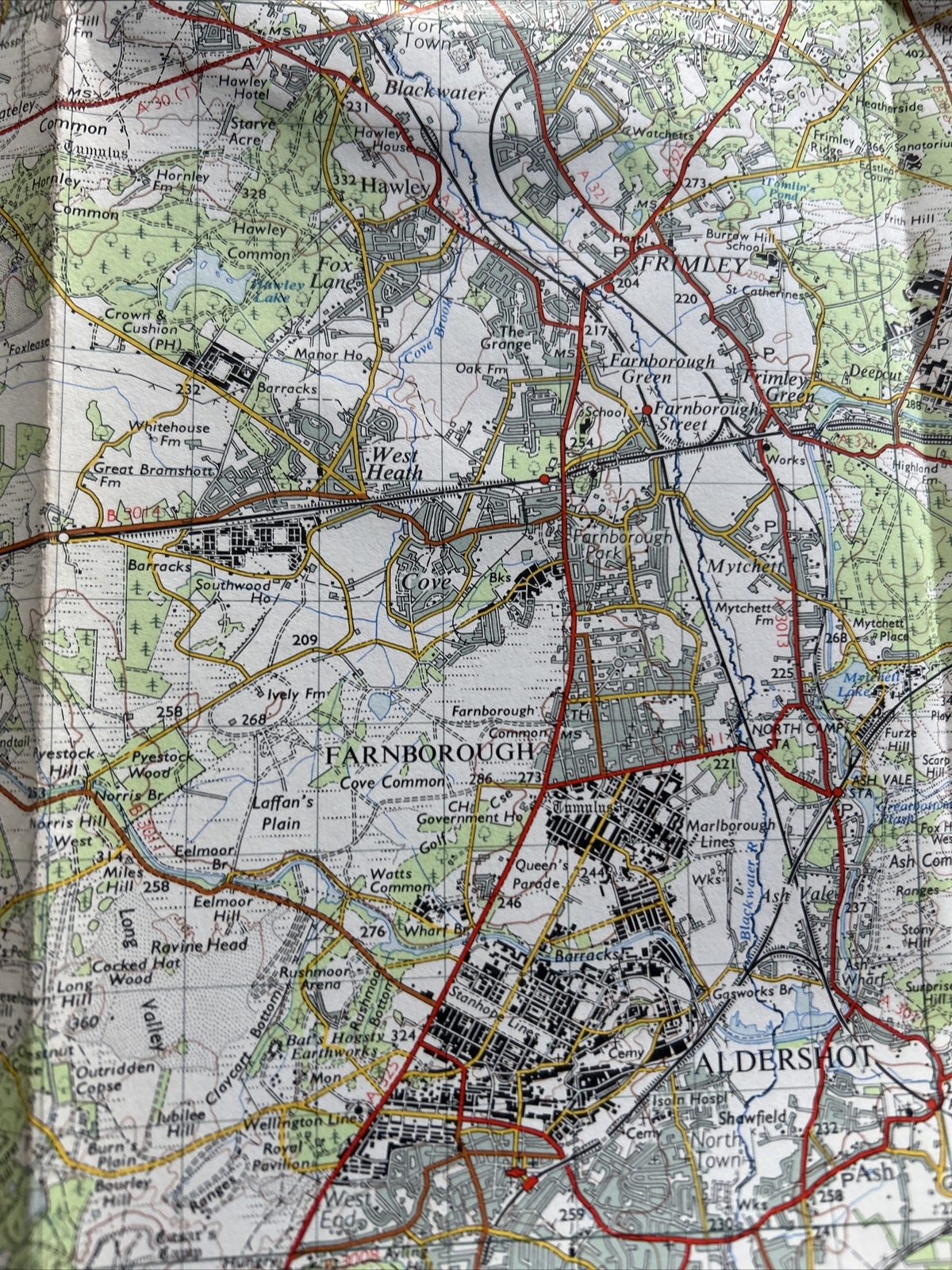 ALDERSHOT Ordnance Survey Seventh Series Paper One In Map Sheet 169 ...
