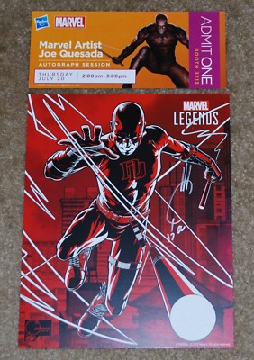 SDCC 2017 EXCLUSIVE HASBRO MARVEL DAREDEVIL POSTER SIGNED BYJOE QUESADA ...