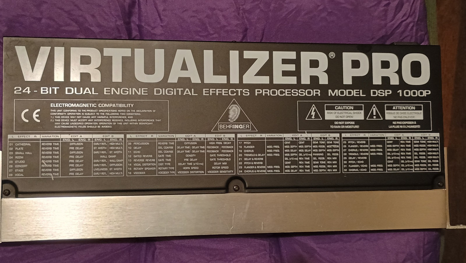 Behringer Virtualizer Pro DSP 1000 24 Bit Multi-Engine Effects Processor w Plug | eBay