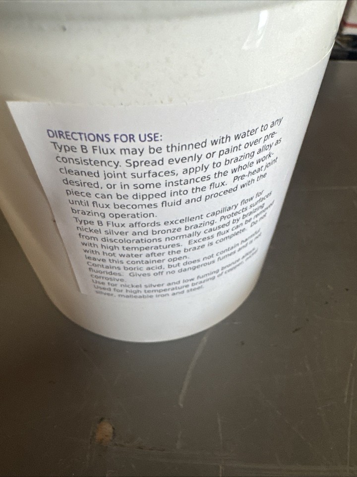 Gas Flux Type B Bronze Brazing Paste Flux 1 LB Jar | eBay