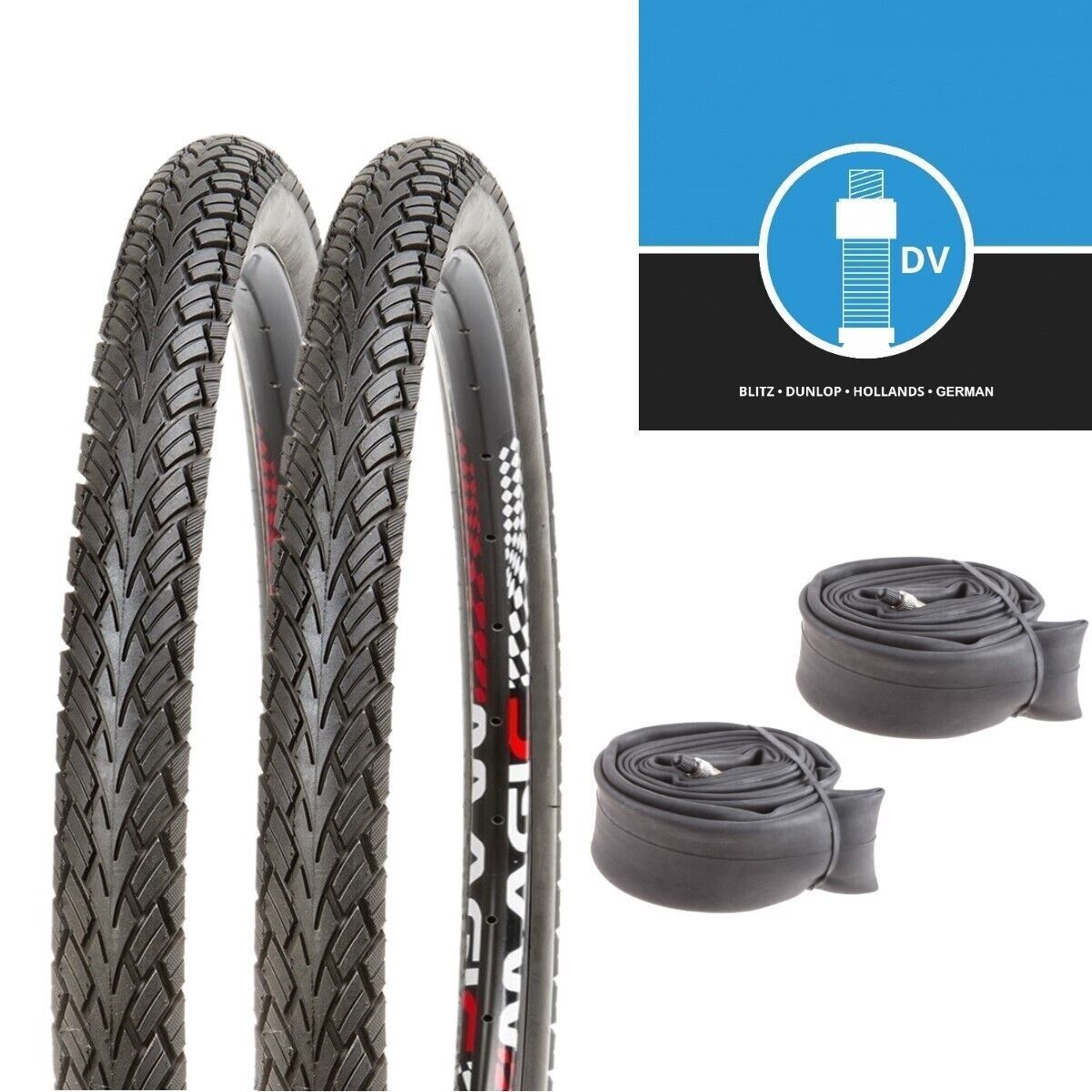 Fahrradreifen 28x1,60 Zoll 42-622 700x40c Mantel Decke SET mit Schlauch ...