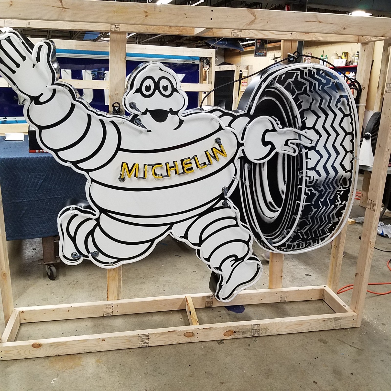 New Michelin Man Porcelain Neon Sign 75 IN W x 60 IN H | eBay