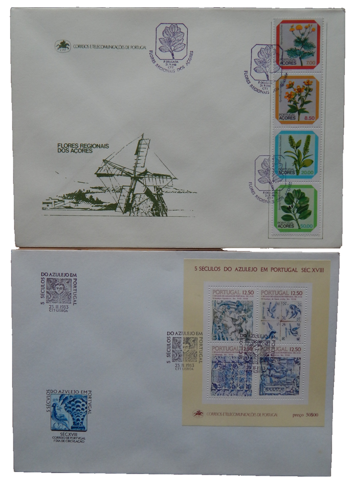 Portugal + Azoren/Madeira - ab 1981: Sammlung SM + Blöcke, alle auf FDC ...