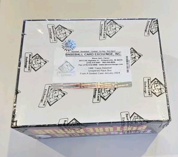 1986 TOPPS BASEBALL RACK PACK BOX BBCE AUTHENTICATED (FASC) FROM A ...