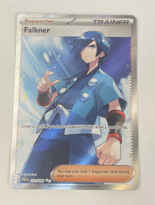POKEMON PALDEA EVOLVED FALKNER 251/193 ENGLISH CARD IN HAND | eBay
