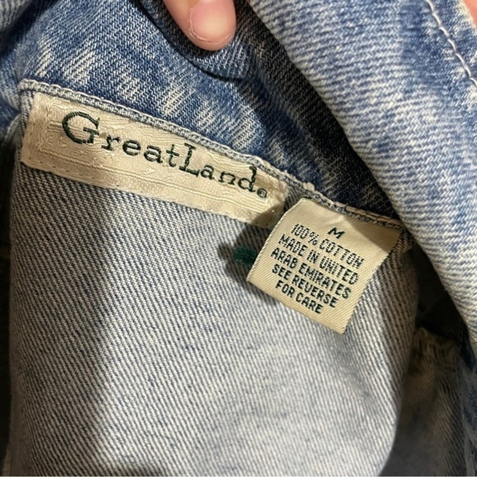 Great Lands | Vintage Denim Floral Embroidered Vest | eBay