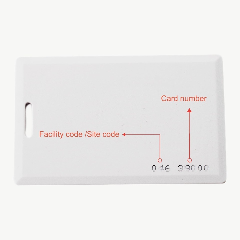 100 pcs 26 Bit Proximity Clamshell Weigand Prox Swipe Cards Compatable ...