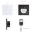433Mhz 1/2/3 Gang Glass Panel LED Wall Light Touch Switch EU/UK Plug+RF ...