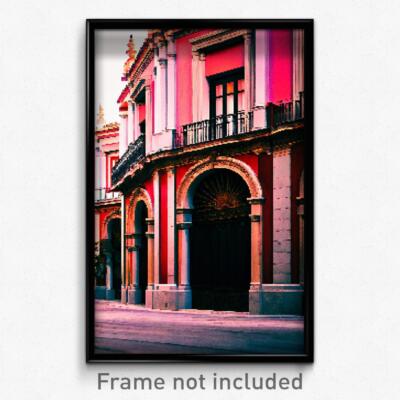 Pixel Art Poster - Old Fashioned Spanish Architecture (8 Bit Video Game ...