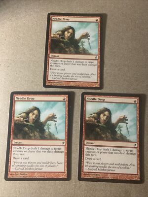Needle Drop x3 3x 2007 Lorwyn Red Common Instant MTG | eBay