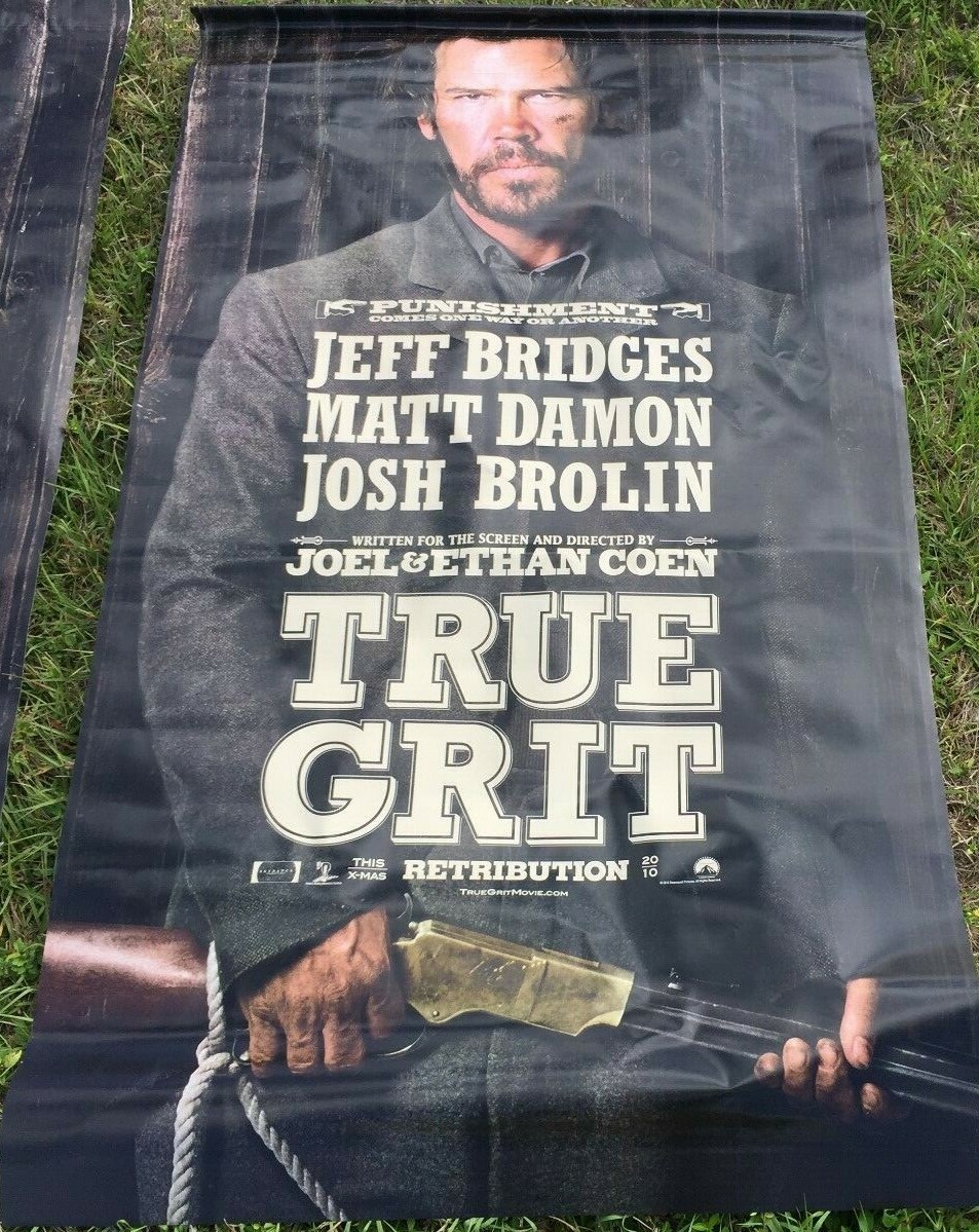 TRUE GRIT 2010 Giant Vinyl Movie Theater Posters 35x60 Bridges Damon Set Of 4 | eBay