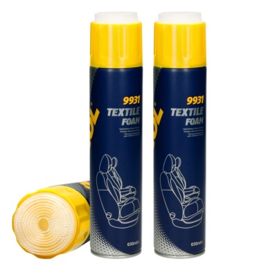 1300ml (2x650ml) MANNOL 9931 Textile Foam Polsterschaum Polsterreiniger ...