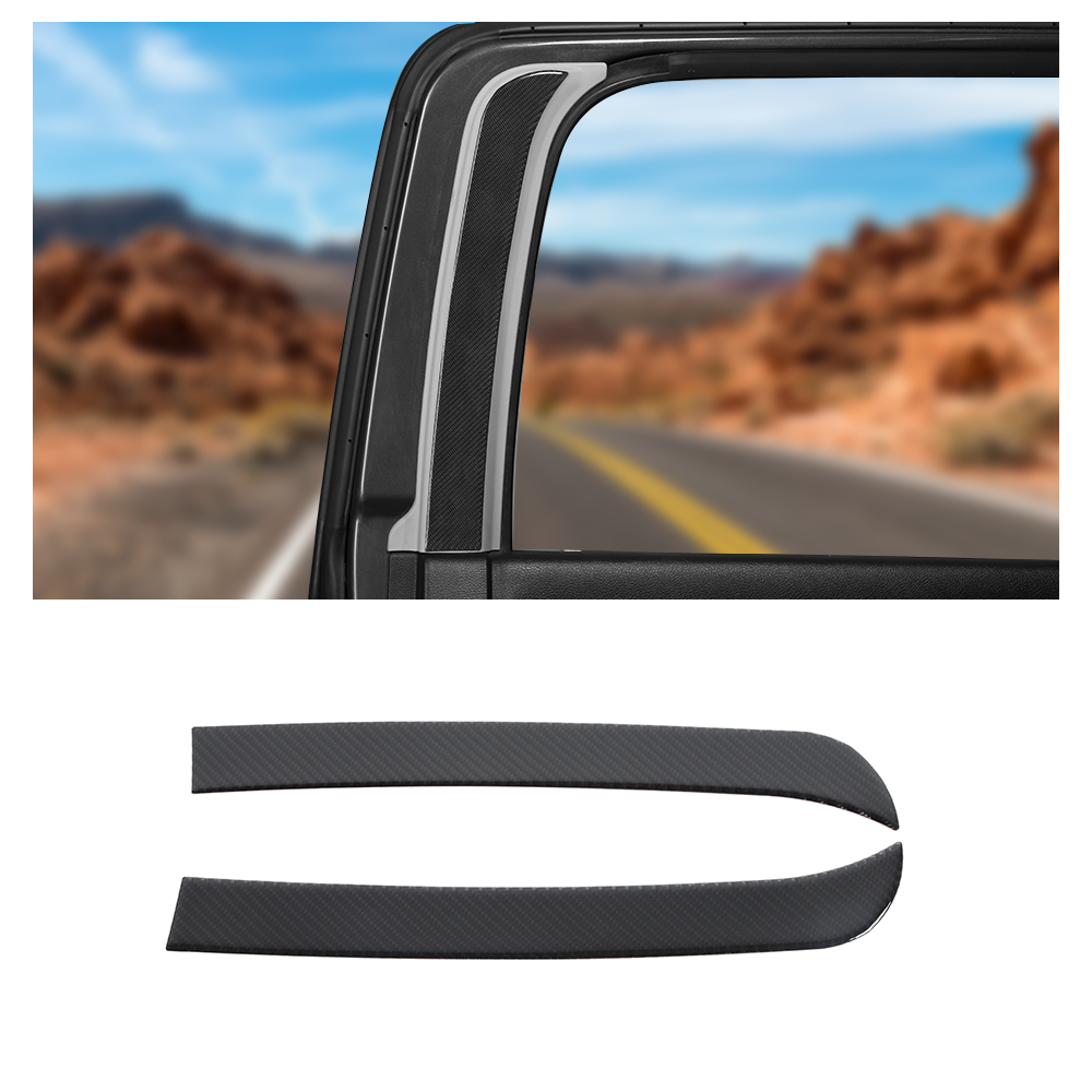 2pcs Interior Rear Window Panel Frame Trim Decor Sticker for Dodge Ram ...