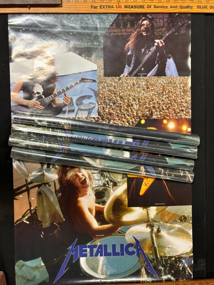 NOS Vtg METALLICA 1986 Concert Music Poster by Funky ROCK & ROLL 34"x22 ...