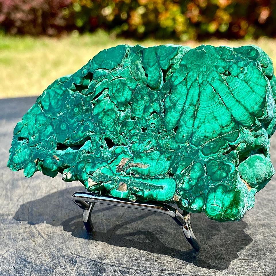 205G green malachite crystal block polished quartz pattern specimen | eBay