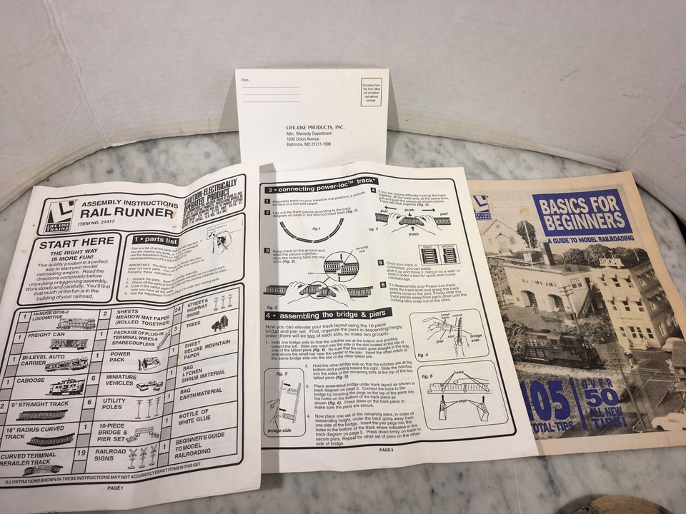 Life Like Rail Master HO Train Set No 21417/JCP671-3192 Power Lot ...