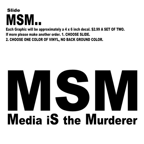 Decal Die Cut Vinyl Sticker MainStream Media MSM | eBay