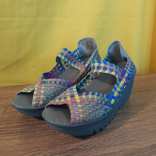 Bernie Mev Women Shoes Multicolor Comfi Sandals Canvas Comfort NIB ...