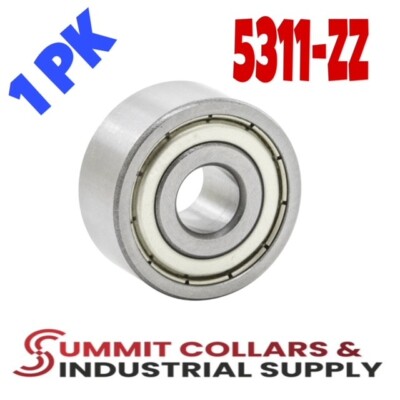 5311-ZZ Double Row Angular Contact Ball Bearing [55mm ID x 120mm OD x ...