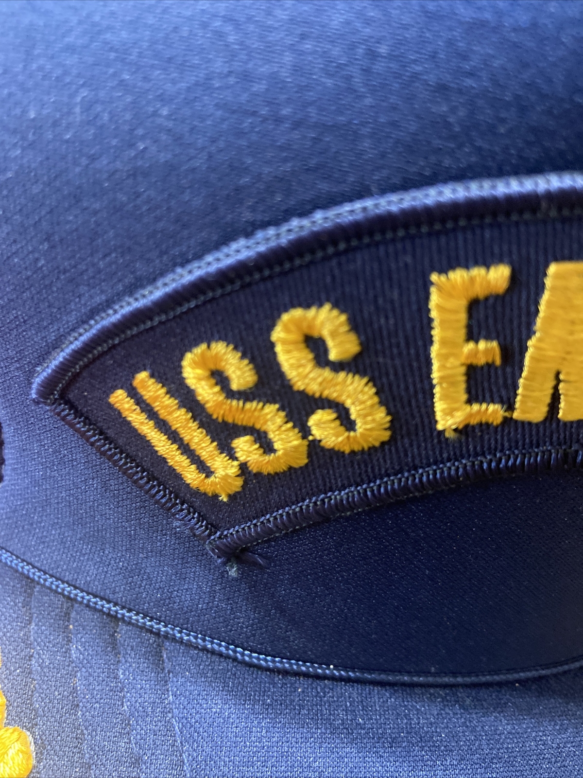 VTG 90s USS ENTERPRISE Military Snapback Hat NAVY CAR… - Gem