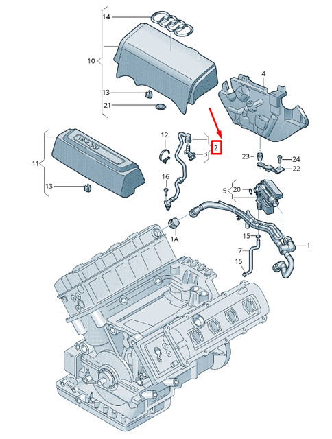 AUDI Q7 4L BREATHER LINE 079103217M ORIGINAL for sale online | eBay