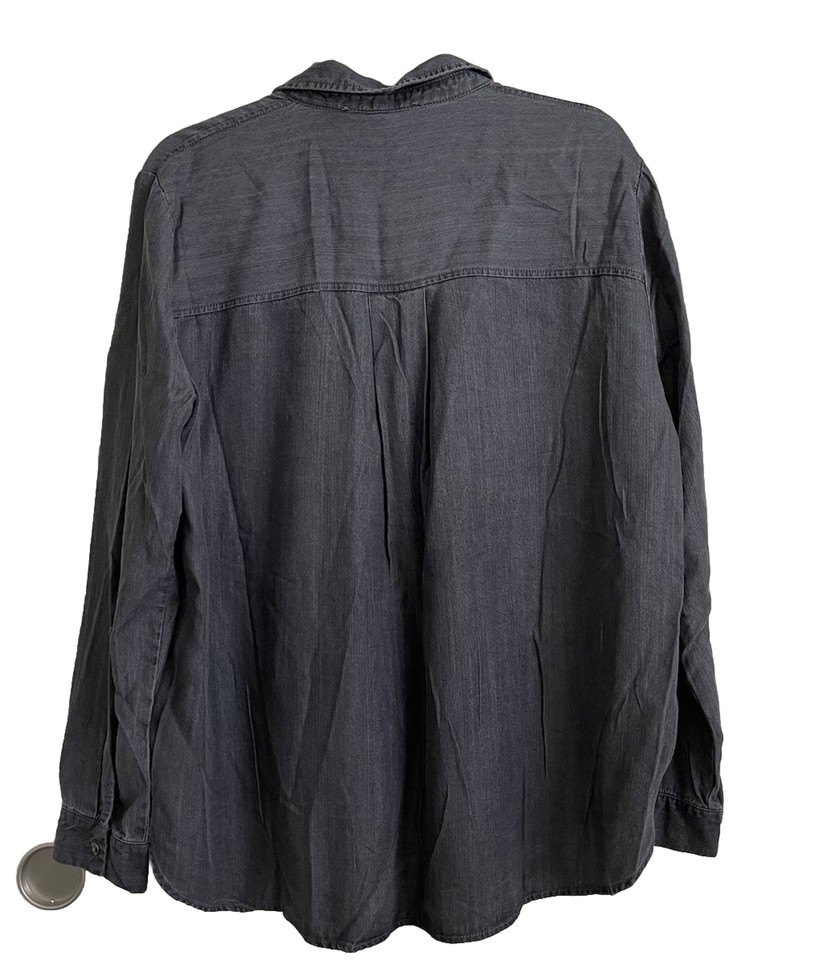 Jane & delancey Women's size M black Long Sleeve Button down Casual ...