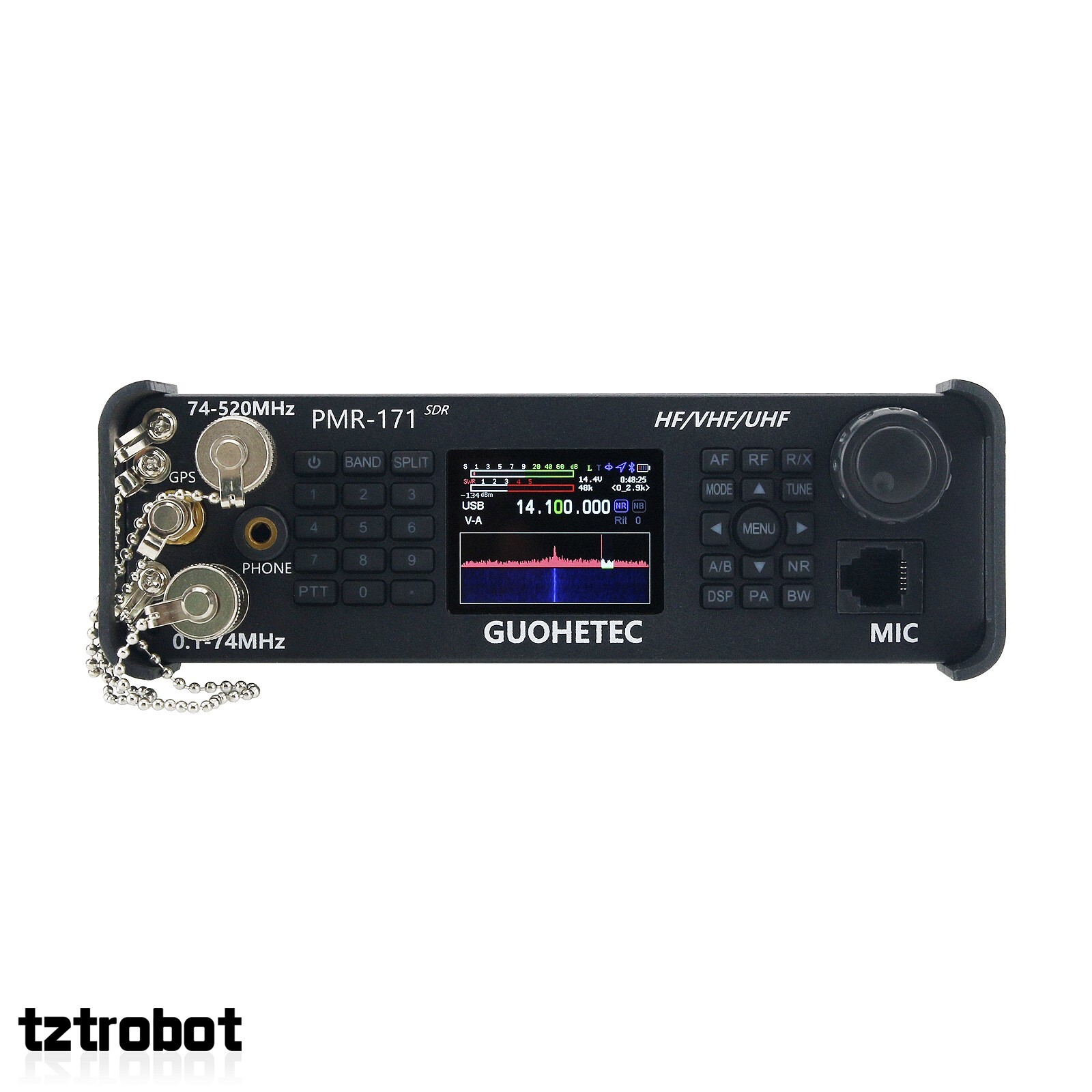 HAMGEEK PMR-171 Radio SDR Transceiver VHF UHF HF CW AM Mobile Radio+GPS ...