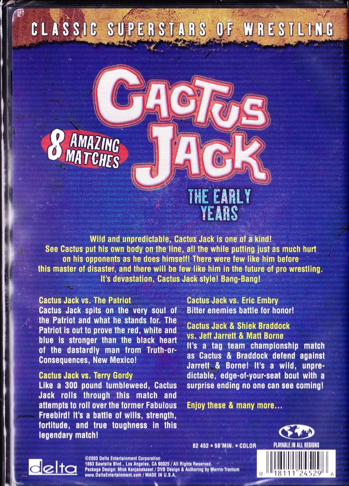 NEW Cactus Jack: The Early Years (DVD, 2003) wwf wwe movie | eBay