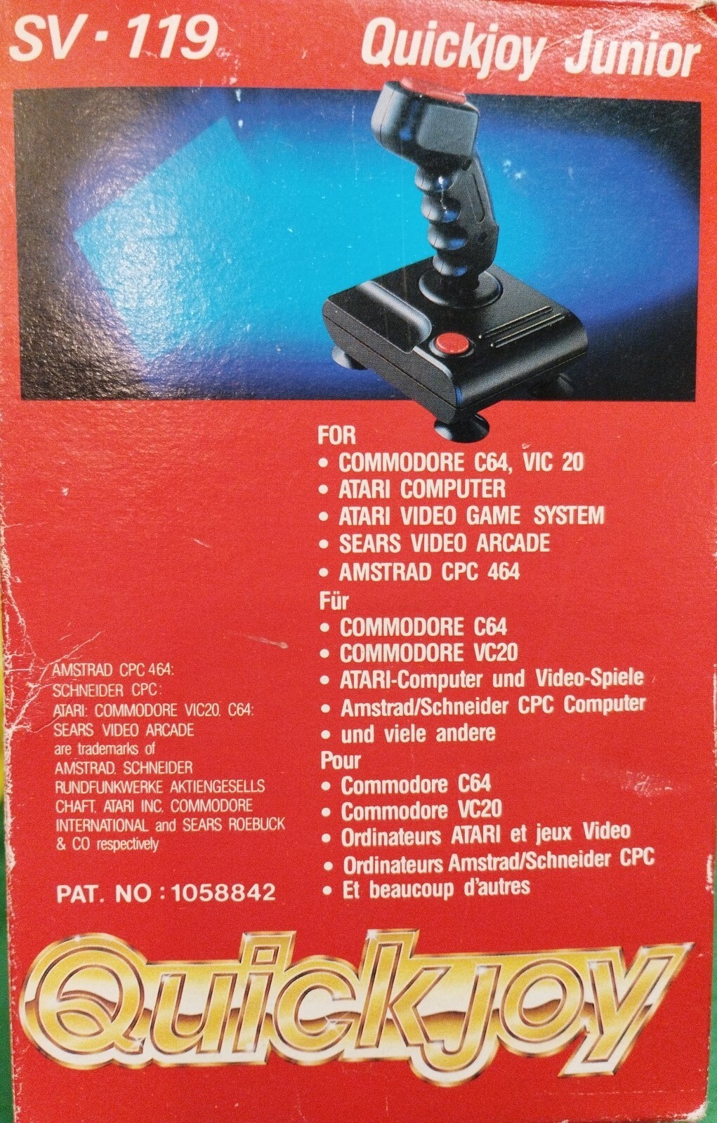 1 Joystick Quick Joy Junior Spectravideo Vintage For Atari, Amstrad ...