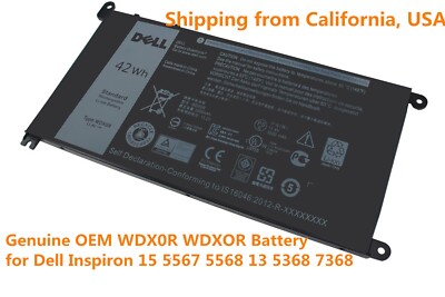 Genuine WDX0R WDXOR P69G Battery Inspiron 15 5000 7000 Series 15-5000 ...