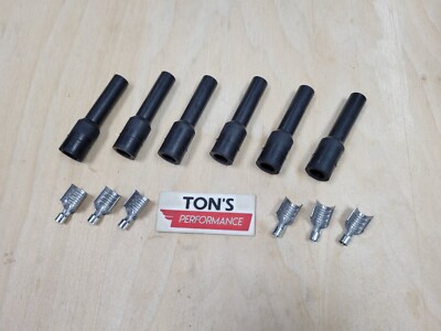7-8mm Straight Spark Plug Wire Boots With Terminals | 6 pack | Black ...
