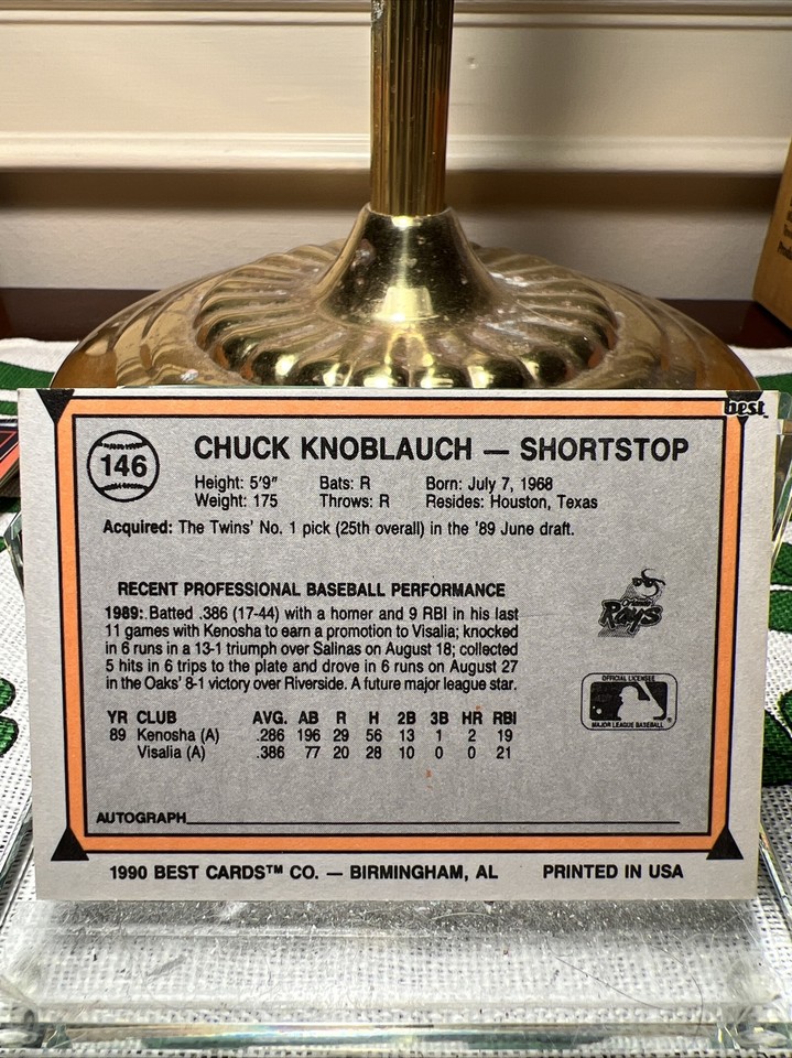 1990 Best Orlando Sun Rays #146 Chuck Knoblach | eBay