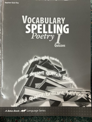 Abeka Vocabulary Spelling Poetry I Teacher Quiz Key 7th Grade | eBay