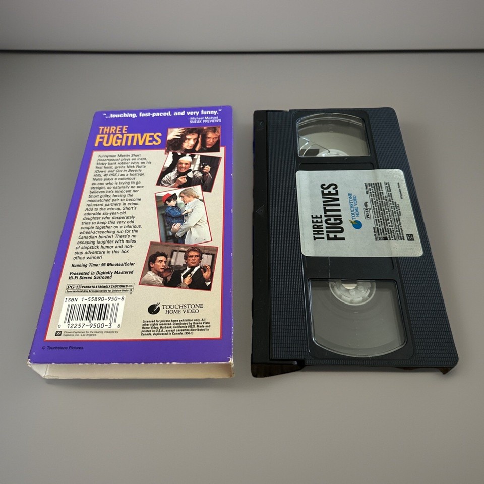 Three Fugitives (1989), VHS Movie, Touchstone Home Video (1990), N ...