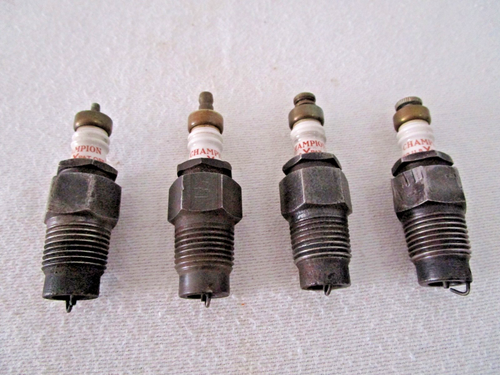 Four Champion X Model T Ford Vintage Antique Spark Plugs | eBay