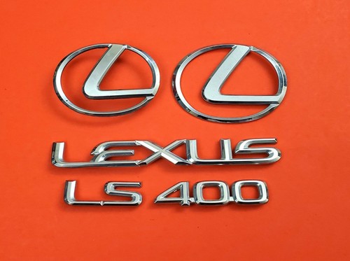 90 91 92 93 94 LEXUS LS400 REAR TRUNK LID EMBLEM SET CHROME SILVER LS ...