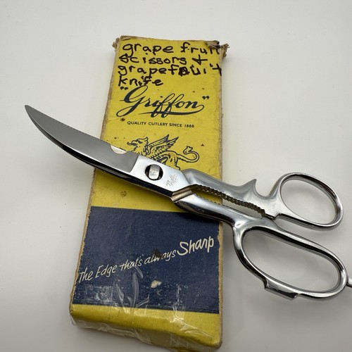 Vintage Griffon Scissors Chrome Take Apart Serrated Kitchen Shears ...