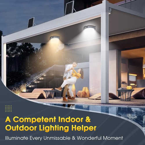 Solar Lights Indoor Home Intelligent Solar Ceiling Light with Remote ...