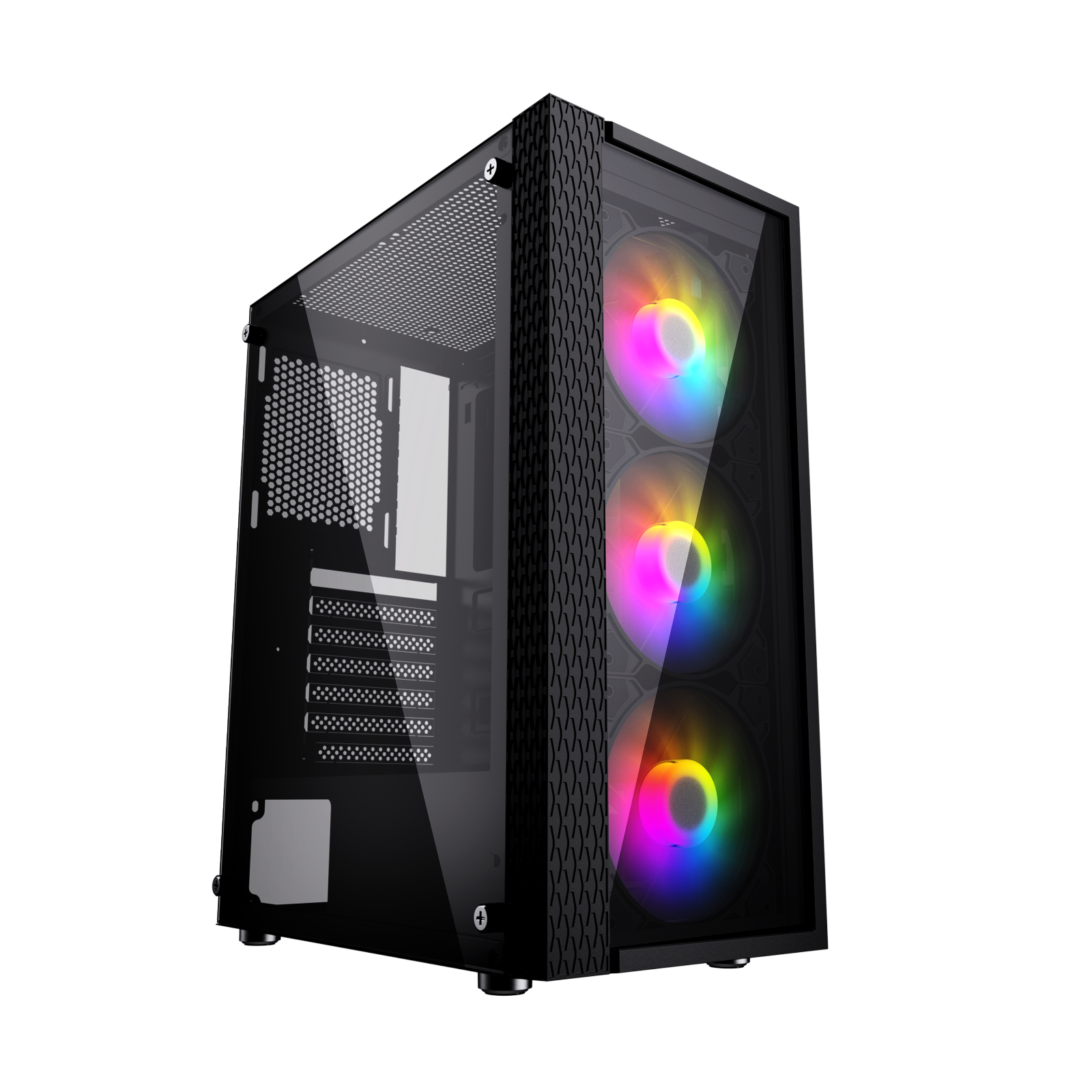 Ionz KZ27 Hikari PC Gaming Case Compact M/ATX Glass Front Tempered ...