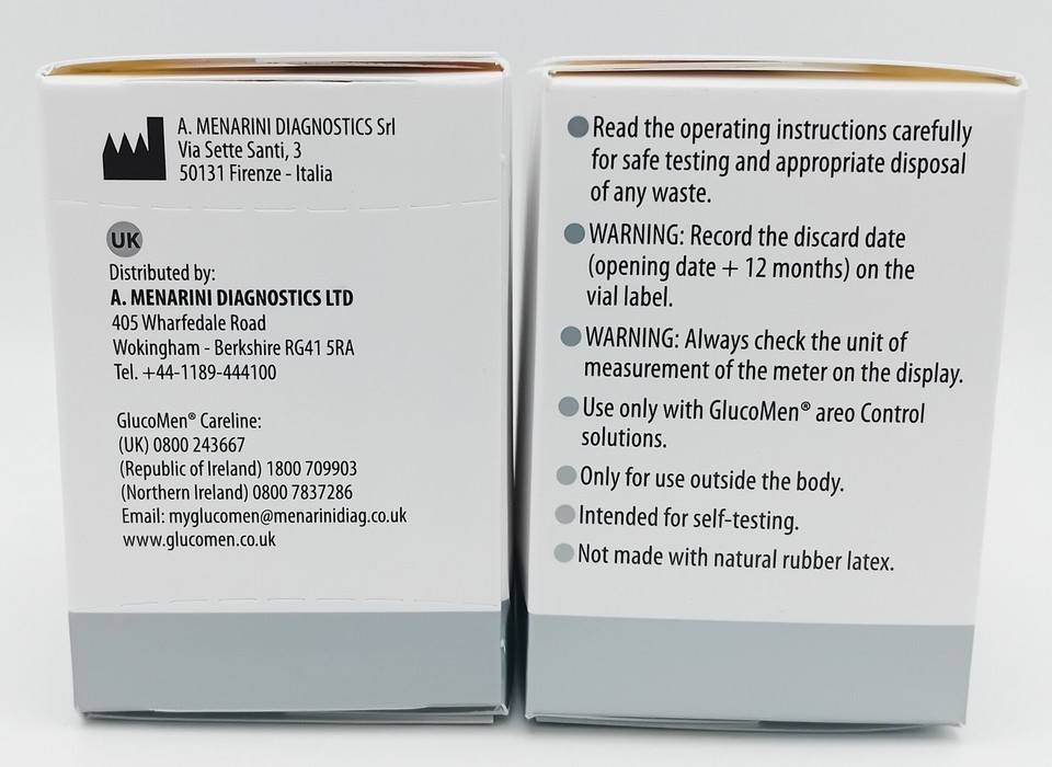 GlucoMen Areo Sensor Strips - 3 Packs of 50 (150 Strips) | eBay UK