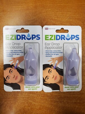 2 Pk: Ezidrops Ear Drop Applicators Easy Use Reusable Never Miss E8B | eBay