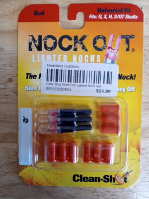 Nock Out Red Lighted Nocks, Universal Fit Set Of 3 Nocks Fits: G X H S ...