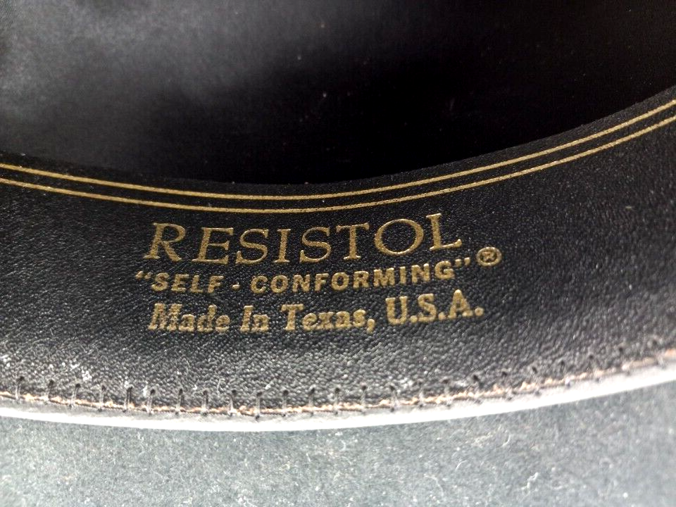 VTG STETSON - Resistol "Self Conforming" 4XXXX Beaver Black Cowboy Hat ...