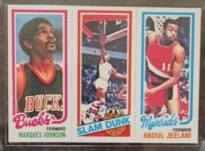 1980 Topps Basketball Marques Johnson Julius Erving Abdul Jeelani RC 62 ...