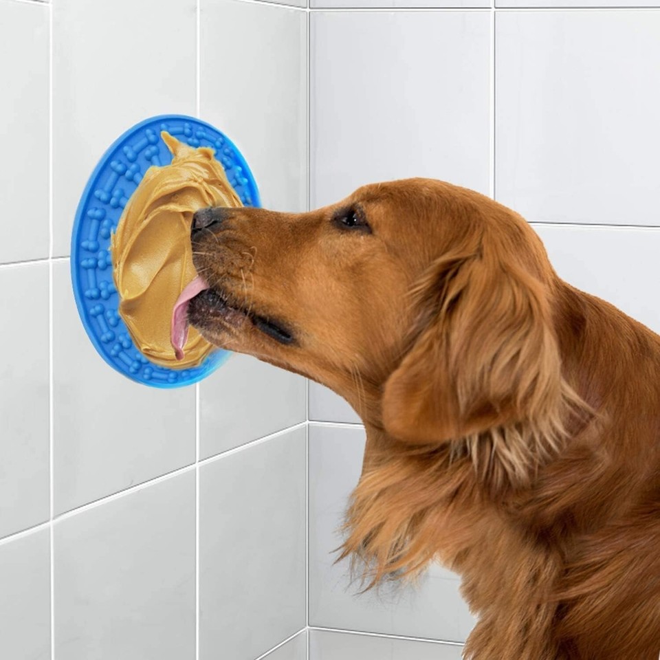 Dog Cat Lick Pad Food Anxiety Bowl Suction Mat Training Boredom Slow ...
