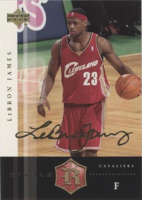 2004-05 UD Rivals - LeBron James #7 Gold Facsimile Signature for sale ...