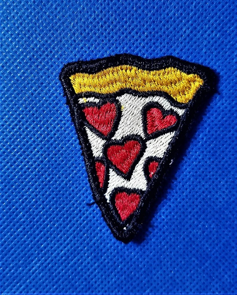 Patch.Love Pizza.Fully Embroidred.Retro 60S.Great Quality.Applique ...