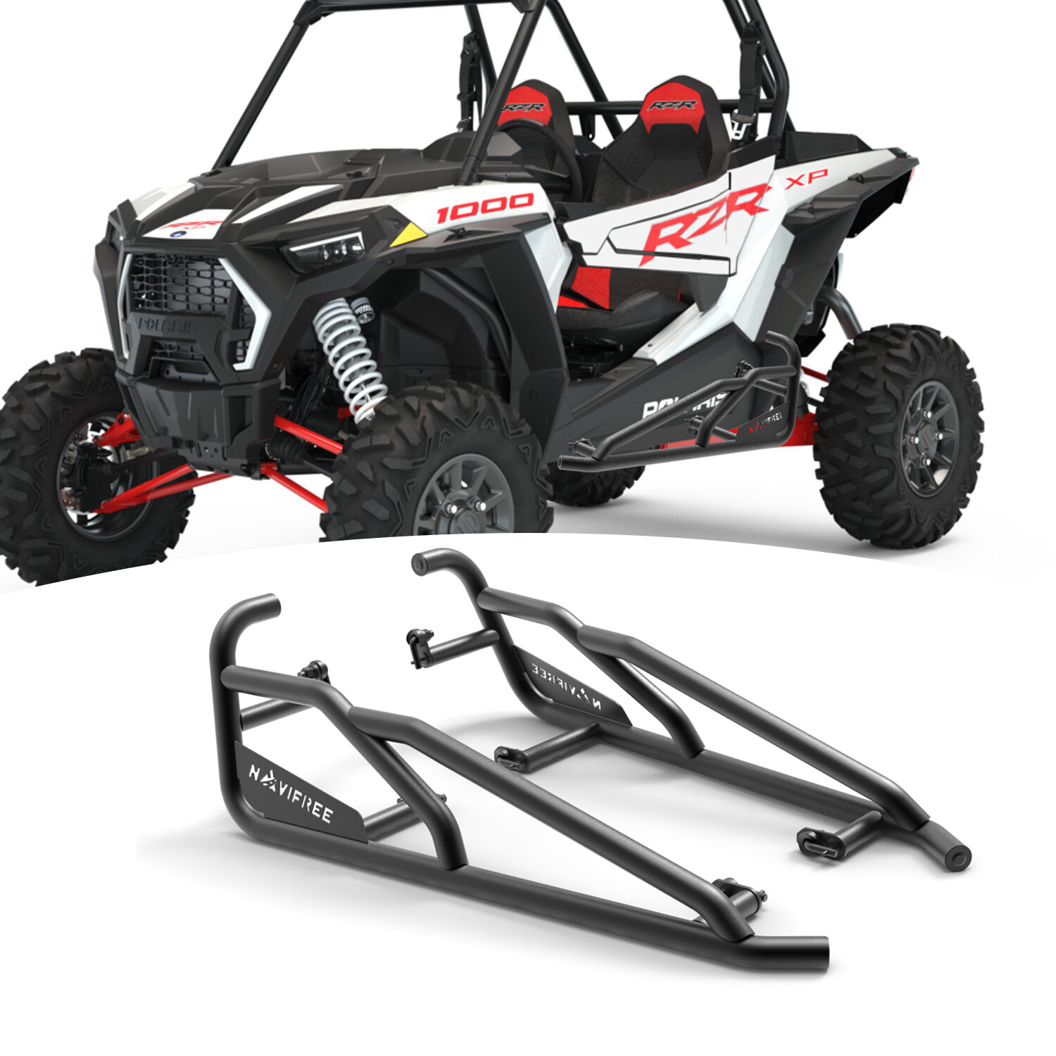 Heavy Duty Tree Kicker Rock Sliders for Polaris RZR RZR XP 1000/900/S ...