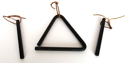 Vtg Dinner Triangle Bell with Clanger Metal Iron Farm Ranch Decor 9" | eBay