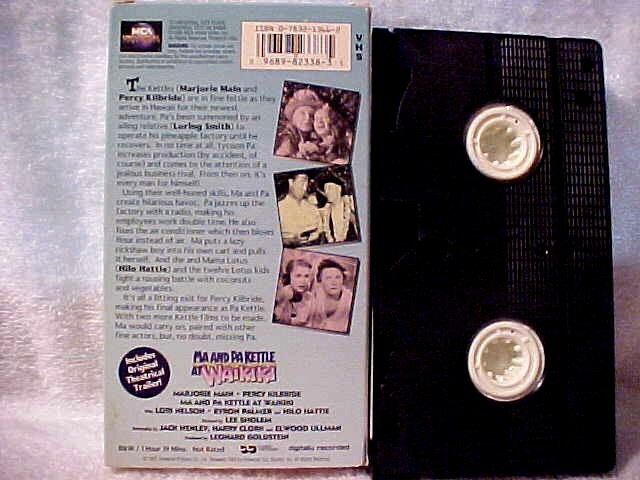 Ma and Pa Kettle at Waikiki (VHS, 1995) MARJORIE MAIN PERCY KILBRIDE G5 ...